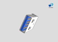 China 3.0 USB connector 4PIN AF SMT  BLUE BOTH SIDES FIXED PIN IS STRAIGHT FOOT Gold-Plated for sale