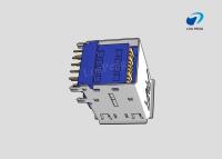 China USB 3.0MM A TYPE 18PIN FEMALE.RIGHT ANGLE DOUBLE DECK Gold-Plated BLUE for sale
