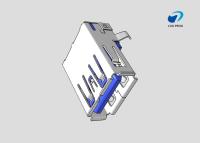 China 3.0MM USB A TYPE 9PIN FEMALE 90 °  Gold-Plated BLUE for sale