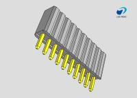 China Female header, PCB Mount Receptacle, Vertical, Board-to-Board, 10Pin, 1.0mm Pitch, single row, Gold Flash, DIP, Black for sale