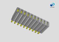 China Female header, PCB Mount Receptacle, Vertical, Board-to-Board, 10Pin, 1.0mm Pitch, single row, Gold Flash, DIP, Black for sale