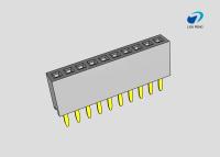China Female header, PCB Mount Receptacle, Vertical, Board-to-Board, 10Pin, 1.27mm Pitch, single row, Gold Flash, DIP, 180° for sale