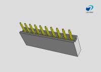 China Female header, PCB Mount Receptacle, Vertical, Board-to-Board, 10Pin, 1.27mm Pitch, single row, Gold Flash, DIP, 180° for sale