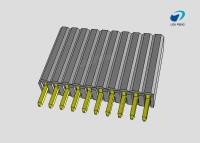 China Female header, PCB Mount Receptacle, Vertical, Board-to-Board, 10Pin, 1.0mm Pitch, single row, Gold Flash, DIP, 180° for sale