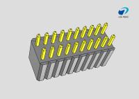 China Female header, PCB Mount Receptacle, Vertical, Board-to-Board, 2x10Pin, 0.8mm Pitch, double row, Gold Flash, DIP, 180° for sale