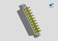 China FEMALE HEADER PH1.27*1.27MM 2x10PIN DOUBLE ROW 180° SIDE PILLAR BLACK for sale