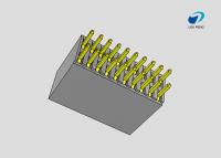 China FEMALE HEADER 1.0MM PITCH 2x10PIN DOUBLE ROW 180° DIP BLACK Gold-Plated for sale