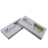 China Custom Logo Standard Size Cosmetic Paper Bags Square PVC Window Eyelash Boxes for sale