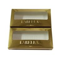 China Custom Logo Standard Size Cosmetic Paper Bags Square PVC Window Eyelash Boxes for sale