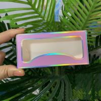China Custom Logo Standard Size Cosmetic Paper Bags Square PVC Window Eyelash Boxes for sale