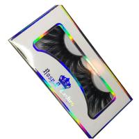 China Custom Logo Standard Size Cosmetic Paper Bags Square PVC Window Eyelash Boxes for sale
