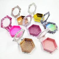 China 350g Logo Printed Paper Lash Boxes Custom Marble Glitter Eyelash Packaging for sale