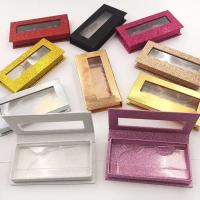 China 350g Logo Printed Paper Lash Boxes Custom Marble Glitter Eyelash Packaging for sale