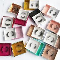 China 350g Logo Printed Paper Lash Boxes Custom Marble Glitter Eyelash Packaging for sale