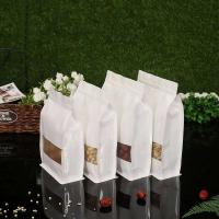 China Custom Printed Biodegradable Custom Zipper Bag Pouch Flat Bottom Kraft Tea Bag for sale