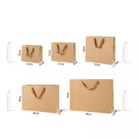 China Eco Friendly Supermarket Custom Kraft Paper Bags For Shopping for sale