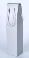 China UV Coating 2 Ply Wine Bottle Paper Bags With Cut Out Windows wine bottle drawstring fabric bag packaging for sale