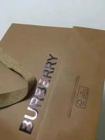 China 200pcs To 500pcs Gold Stamping Clothing Paper Bags Ribbon Handles Kraft Shopping Bags for sale