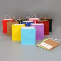 China Gravure 250gsm Craft Shopping Paper Bag White Brown Kraft Bags With Handles for sale