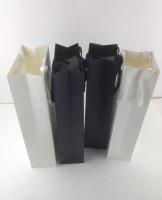 China 170gsm Heavy Duty Cardboard Wine Totes Matt Lamination Single Wine Bottle Bag for sale