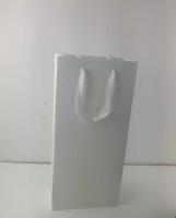 China 170gsm Heavy Duty Cardboard Wine Totes Matt Lamination Single Wine Bottle Bag for sale