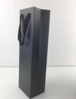 China 170gsm Heavy Duty Cardboard Wine Totes Matt Lamination Single Wine Bottle Bag for sale
