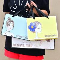 China Greaseproof Printed Paper Shopping Bags Custom Paper Bags With Logo for sale