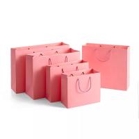 China ISO Offset Printing Clothing Paper Bags Underwear Cinnamon Pink Paper Bag for sale