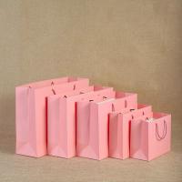 China ISO Offset Printing Clothing Paper Bags Underwear Cinnamon Pink Paper Bag for sale