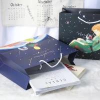 China Little Prince Print Recycled Paper Merchandise Bags 33x25x12cm for sale