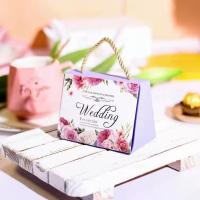 China 200gsm Mini Wedding Paper Gift Bag Glossy Lamination Bridesmaid Paper Bag for sale