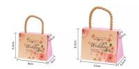 China 200gsm Mini Wedding Paper Gift Bag Glossy Lamination Bridesmaid Paper Bag for sale