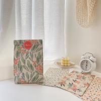 China Small Floral Folded Handle Present Paper Bags 30gsm-160gsm Wedding Paper Gift Bag for sale