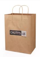 China CMYK 50gsm To 200gsm Durable Kraft Paper Bags Flexo Printing for sale