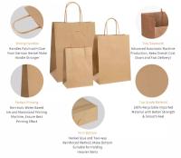 China CMYK 50gsm To 200gsm Durable Kraft Paper Bags Flexo Printing for sale