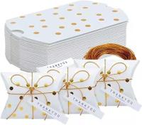 China Art Paper 17g Sweet Wedding Favour Chocolate Boxes With Ribbon Handle for sale