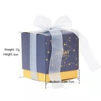 China 128gsm To 350gsm Wedding Favor Cake Box Bridal Shower Gift Boxes With Silk for sale