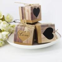 China Laser Cut Heart Wedding Paper Box 5x5x5cm Birthday Party Favor Boxes for sale