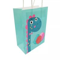 China Animal Print 90gsm 100gsm 110gsm Paper Shopping Bags With Twisted Handles for sale