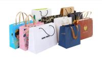 China 15x8x21cm Fluorescent Color Paper Shopping Bags With Logo for sale
