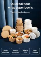 China Eco Friendly Food Container Paper Box Hamburger Sushi Noodle Takeaway Containers for sale