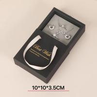 China Eco Friendly 10x10x3.5 Cardboard Gift Packaging Box Necklace And Earring Gift Box for sale