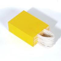 China Reinforced Handle 32x11x25cm Brown Kraft Paper Bags 100% Recyclable for sale