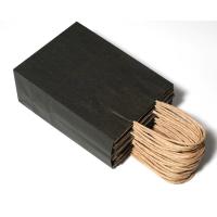 China Reinforced Handle 32x11x25cm Brown Kraft Paper Bags 100% Recyclable for sale
