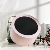 China Oilproof Round Cardboard Flower Bouquet Boxes With Clear Lids for sale