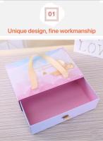 China Fantasy Purple 2mm Cardboard Embossed Gift Box With Pull Out Drawer for sale