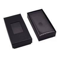 China CDR AI PSD Black Rectangular Cardboard Gift Box With Transparent Lid for sale
