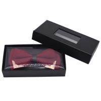 China CDR AI PSD Black Rectangular Cardboard Gift Box With Transparent Lid for sale