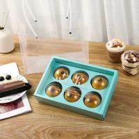 China CMYK PMS Recycled Paper Gift Box 6 Compartment Cupcake Container for sale