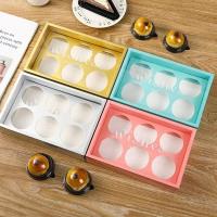 China CMYK PMS Recycled Paper Gift Box 6 Compartment Cupcake Container for sale